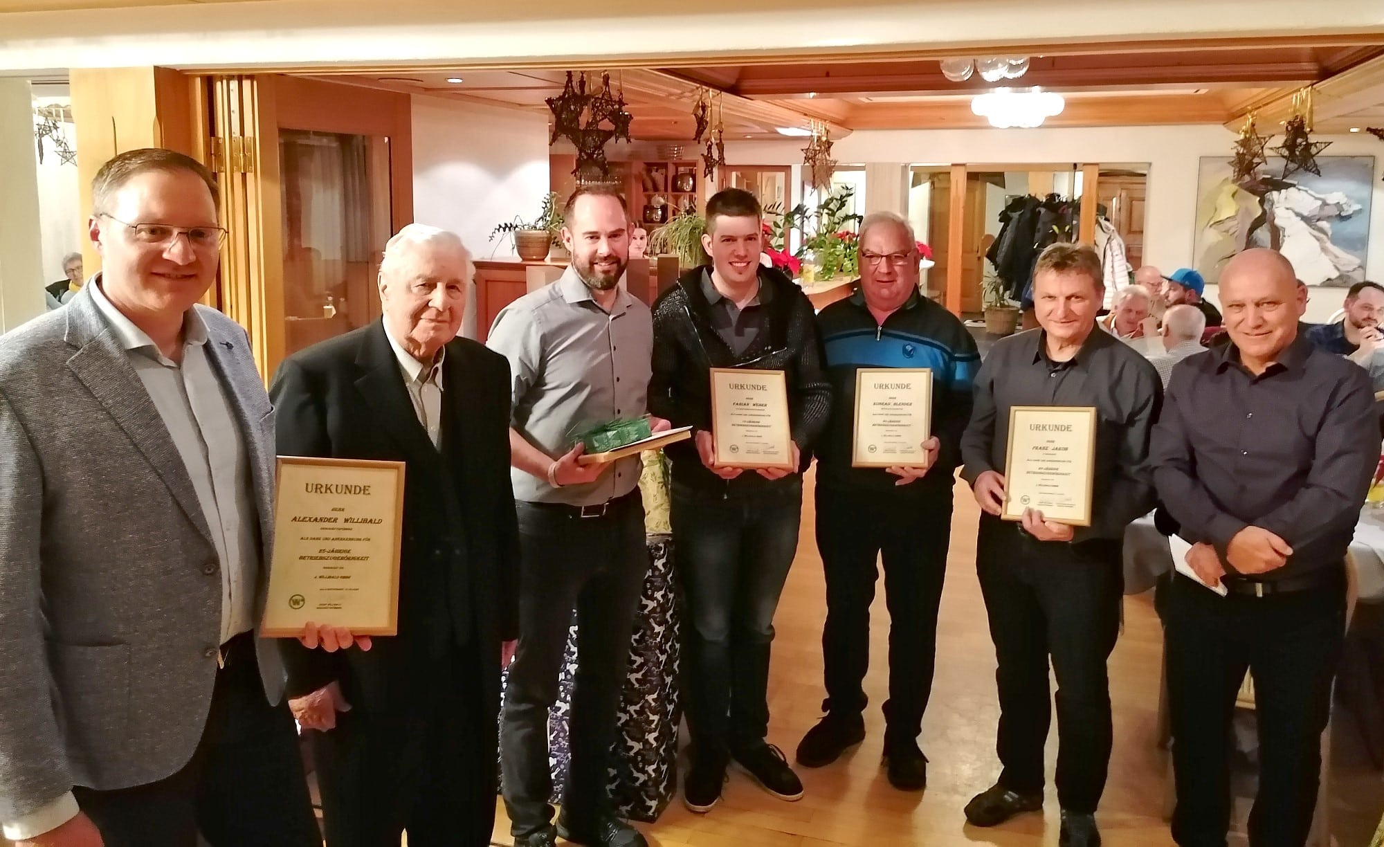 Ehrung treuer Mitarbeiter - Willibald GmbH